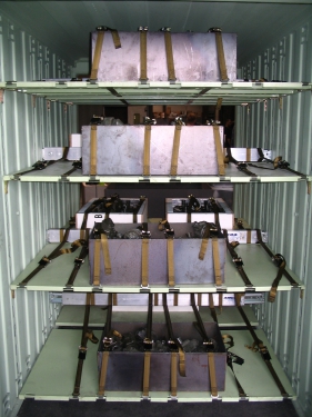 SEA BOX | Quadcon Dry Freight ISO Container with Shelving System ...